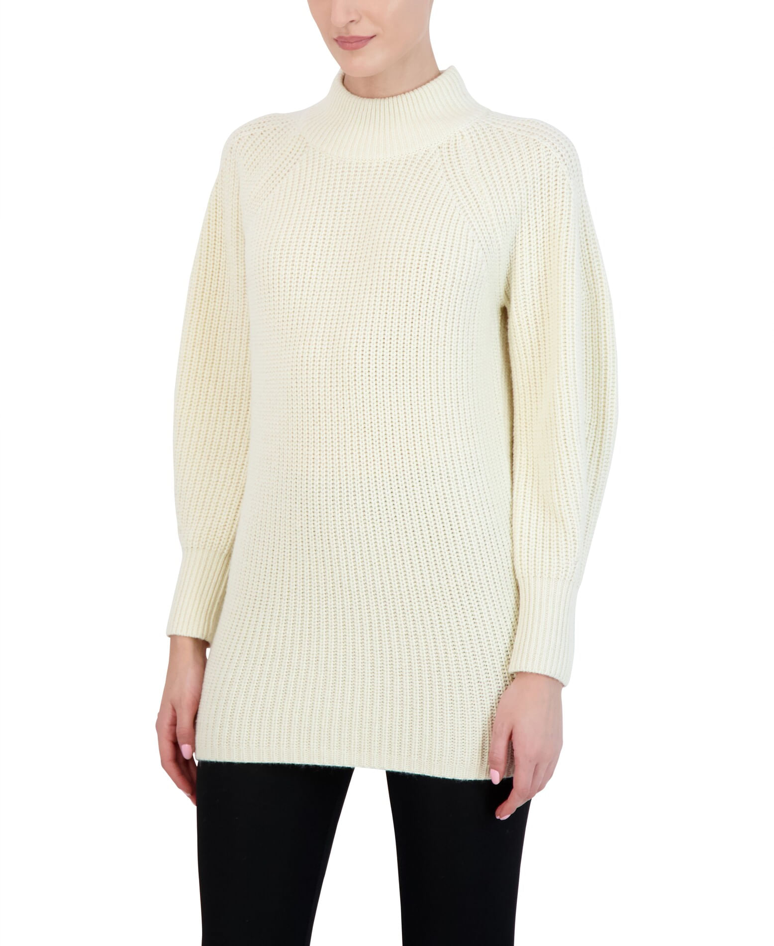 Suéter Largo de Lana Cuello de Tortuga - BCBGMAXAZRIA