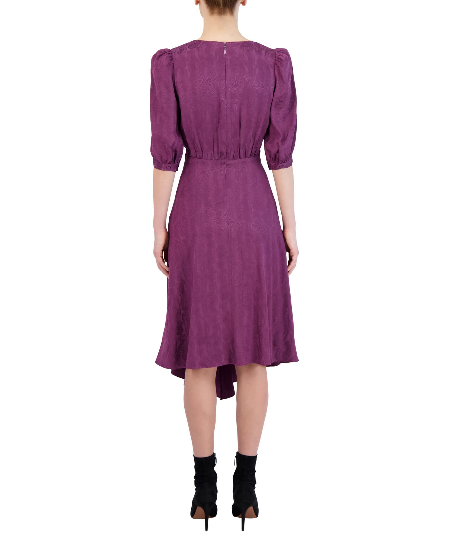 Vestido Efecto Cruzado con Peplum - BCBGMAXAZRIA